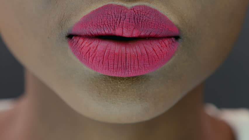 African American Woman's Lips Smiling Stock Footage Video 4782983 ...