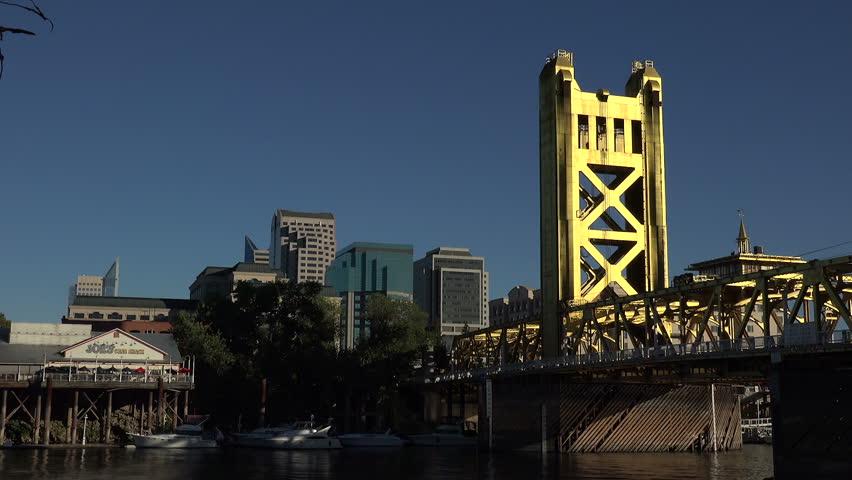 Sacramento Golden Bridge Landmark in California image - Free stock ...