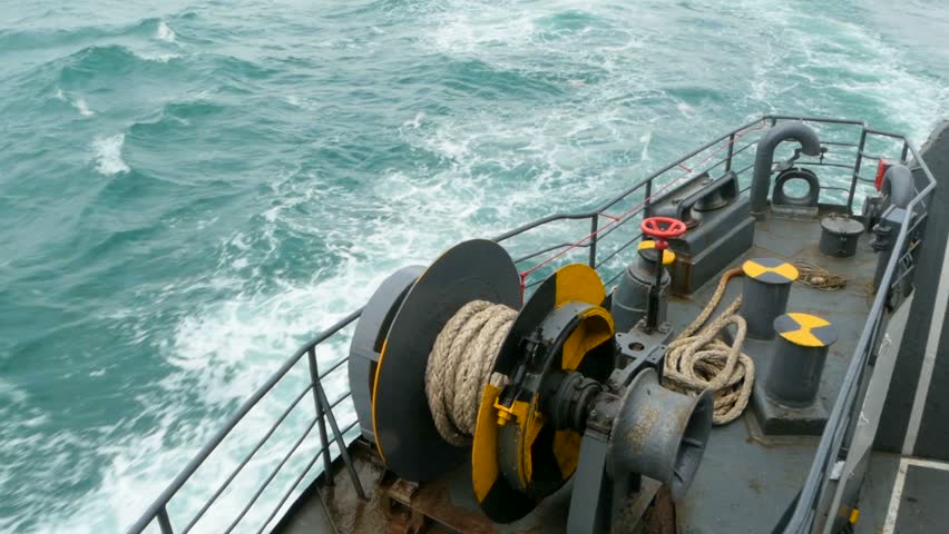 Large Ferry Boat with Ropes Stock Footage Video (100% Royalty-free ...
