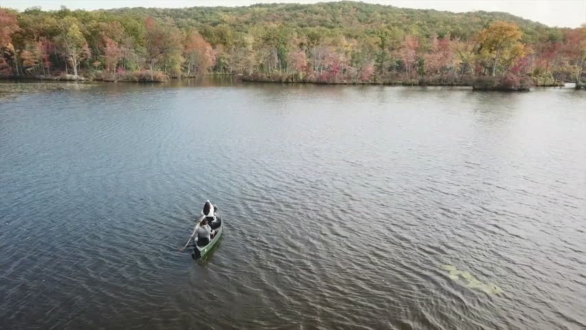 Lake, Kayaker and Landscape in the fall image - Free stock photo ...