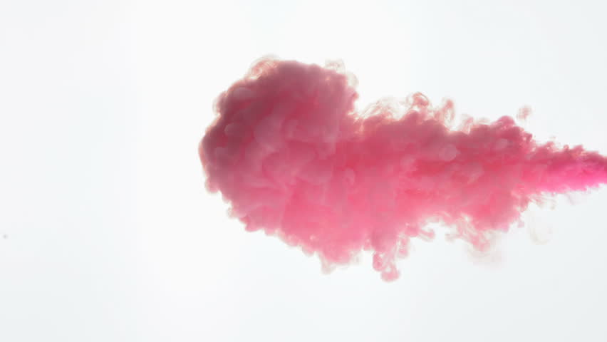 Pink Ink Dropped in Water Stock Footage Video (100% Royalty-free ...