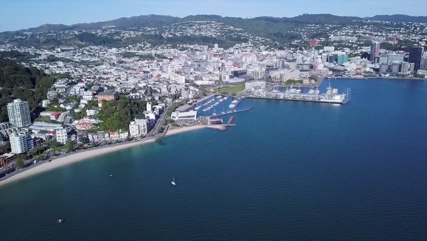 Waterfront cityscape of Wellington, New Zealand image - Free stock ...