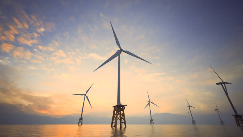 Dusk Wind Farm landscape image - Free stock photo - Public Domain photo ...