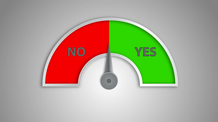 Yes or No Indicator Gauge Stock Footage Video (100% Royalty-free ...