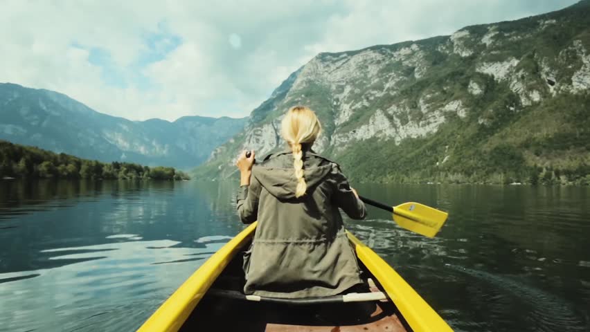 Canoe in a calm lake image - Free stock photo - Public Domain photo ...