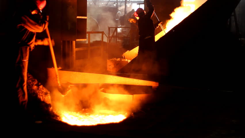 Metal Industry Split Screen, Welder, Steel Mill, Grinding, Cutting ...