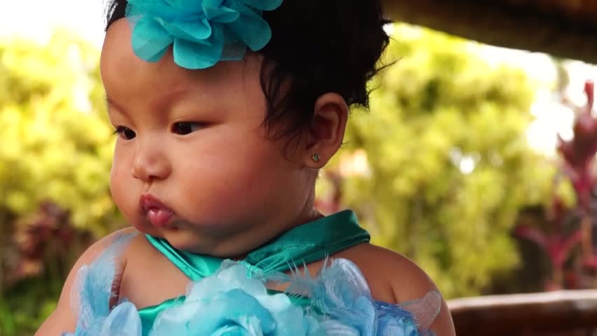 Happy And Beautiful Fat Little Baby Close Up Stock Footage Video ...