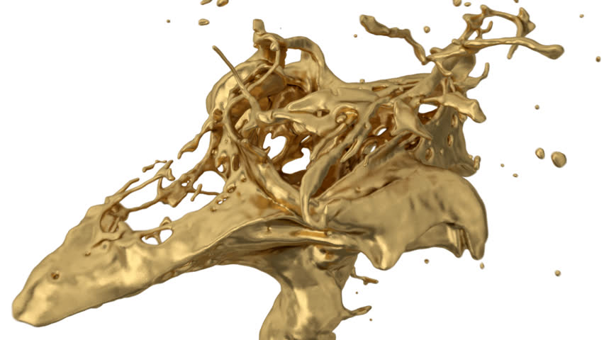 Gold Paint Splash Stock Footage Video | Shutterstock