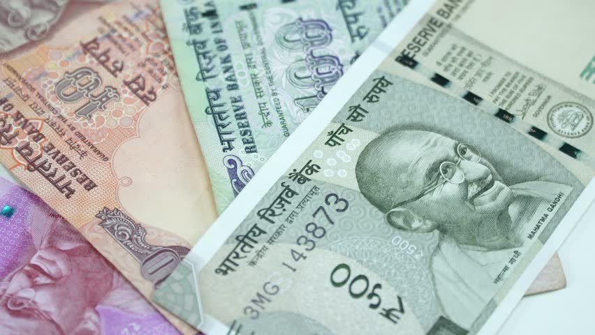 India Money On the Rotating Stock Footage Video (100% Royalty-free ...