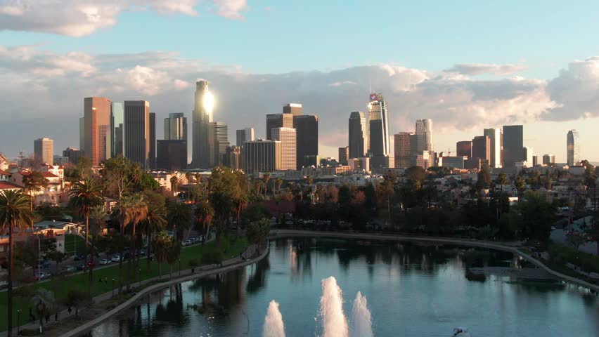 Skyline of Los Angeles, California during the day image - Free stock ...
