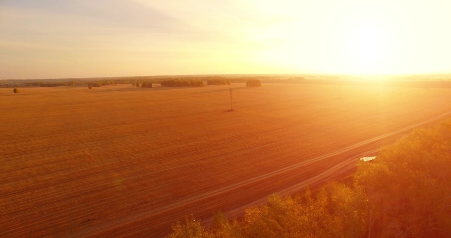 Sunset over the Horizon on the farmland image - Free stock photo ...