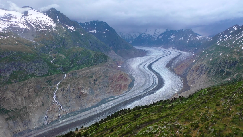 Overlook at the clouds in the Swiss Alps image - Free stock photo ...