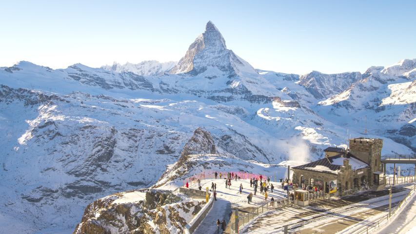 Gornergrat railway station in Zermatt, Switzerland image - Free stock ...