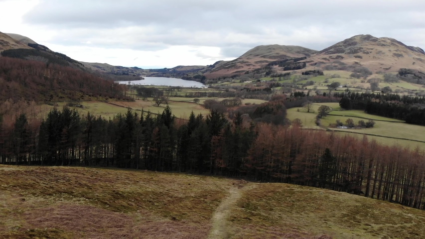 Cumbria UK landscape with lake and mountains image - Free stock photo ...