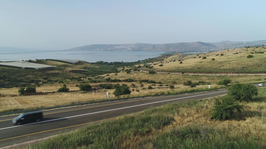 Landscape and water at the Sea of Galilee, Israel image - Free stock ...