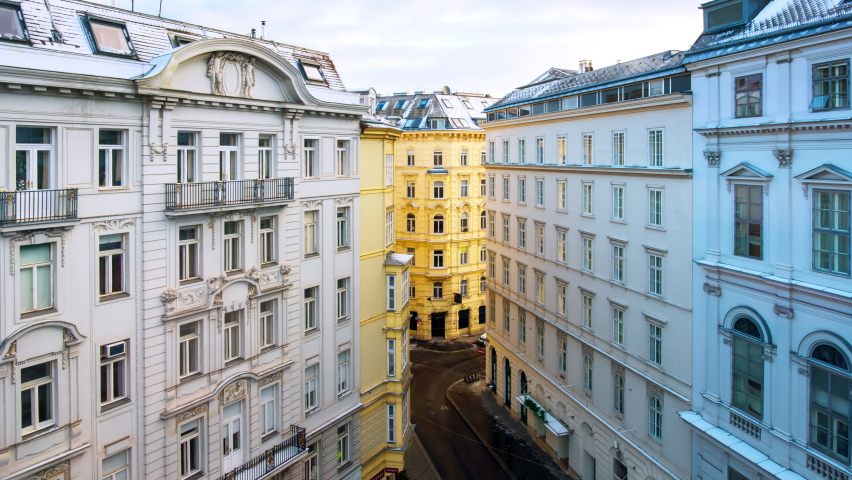 Street View with buildings and road in Vienna, Austria image - Free ...