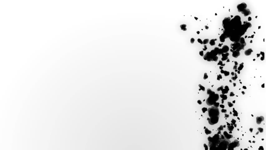 Animated Colliding Two White Drops Of Paint Against Transparent ...