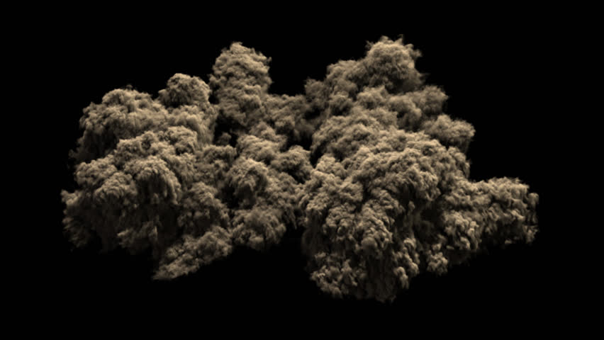 Dust Explosion 3d Animation Simulates Side Explosion Dust With Alpha ...