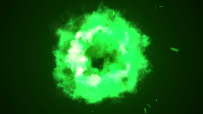 Animation Of Explosion Fire Ring With Flying Particles. Animation Of ...