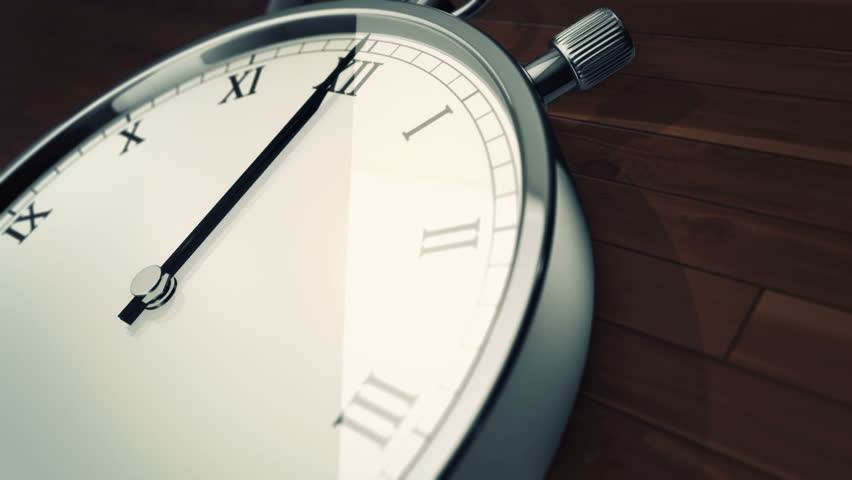 Clock Minute, Second And Hour Hands Moving Fast. Animated Clock In ...