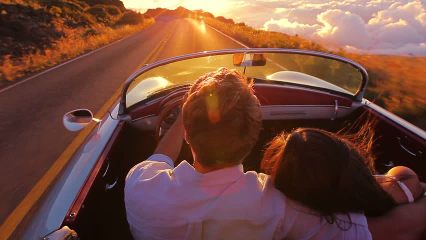 Happy Couple Driving On Country Stock Footage Video (100% Royalty-free ...