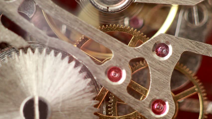 Stock video of moving metal gears inside working watch | 1156243 ...