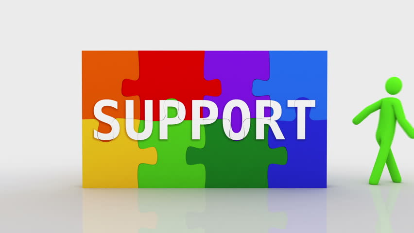 Stock video of support puzzle. white background. 2 videos | 11746673 ...