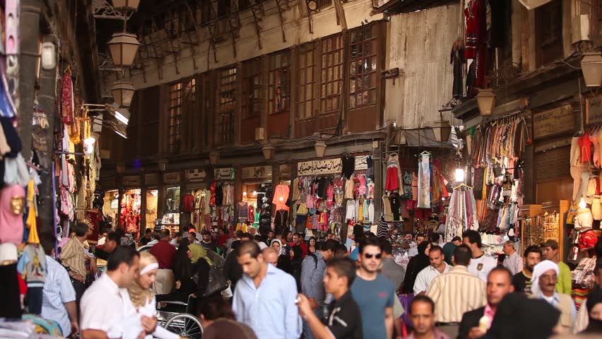 DAMASCUS, SYRIA : SEPTEMBER, 2010 - Grand Bazaar Of Damascus. Inside ...