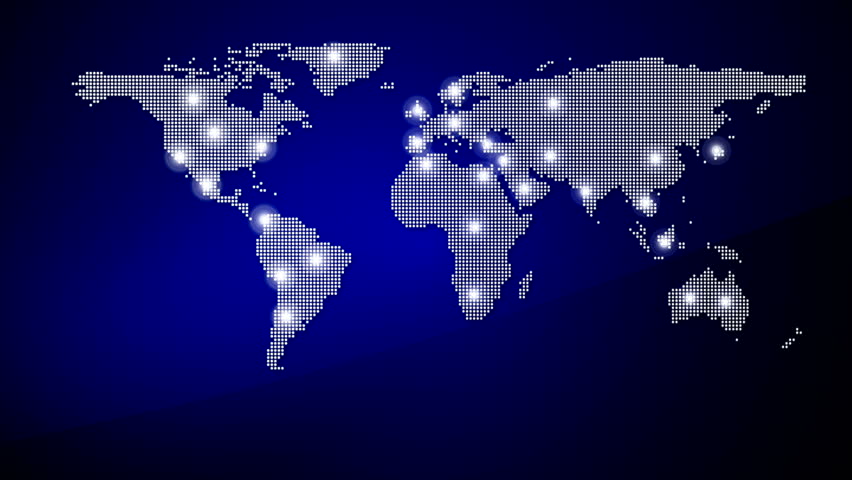 Digital World Map Animation, Seamless Loop Stock Footage Video 3662219 ...