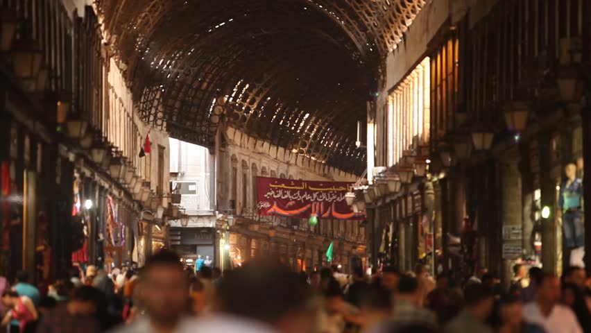 DAMASCUS, SYRIA : SEPTEMBER, 2010 - Grand Bazaar Of Damascus. Inside ...