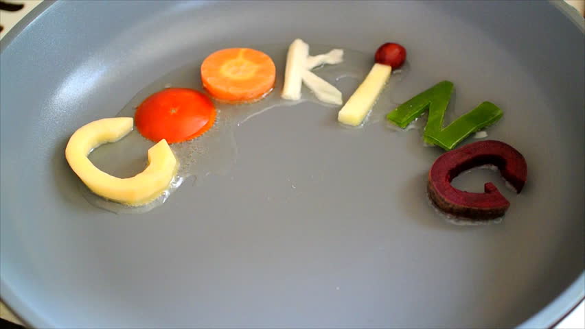 Stock videoklip na téma Cooking. Letters of vegetables. Vegetables as ...
