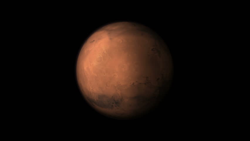 Planet Mars Beautiful 3d Animation Of Mars Planet Rotates With Alpha ...