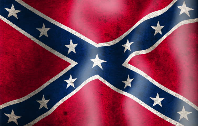A Close Up Of Confederate Battle Flag Or St Andrews Cross In Use During ...