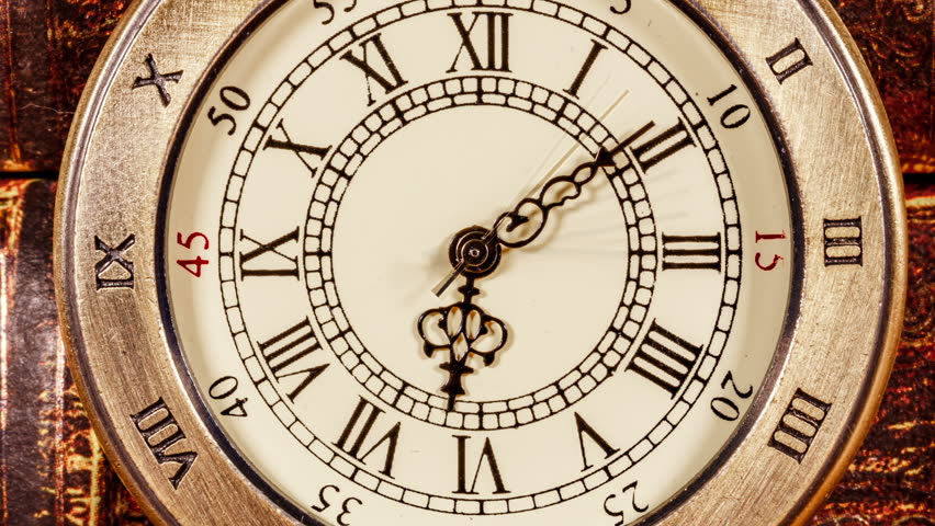 Antique Clock Dial Close-up. Vintage Stock Footage Video (100% Royalty ...