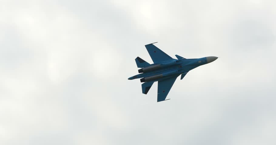 General Dynamics F-16 Fighting Falcon Jet Fighter In Flight. Recorded ...