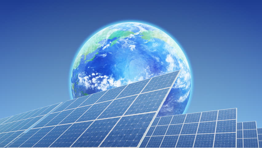 Solar Panels and the Earth. Stock Footage Video (100% Royalty-free ...