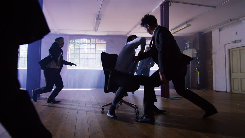 Stock video of handsome special agent character escapes interrogation ...