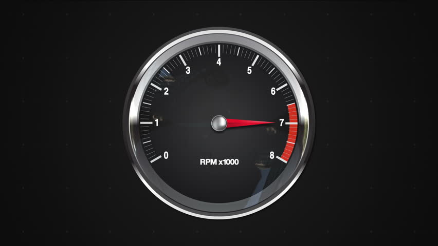 Speedometer, HD. 3D Animated Accelerating To 200 Mph. Reflections From ...