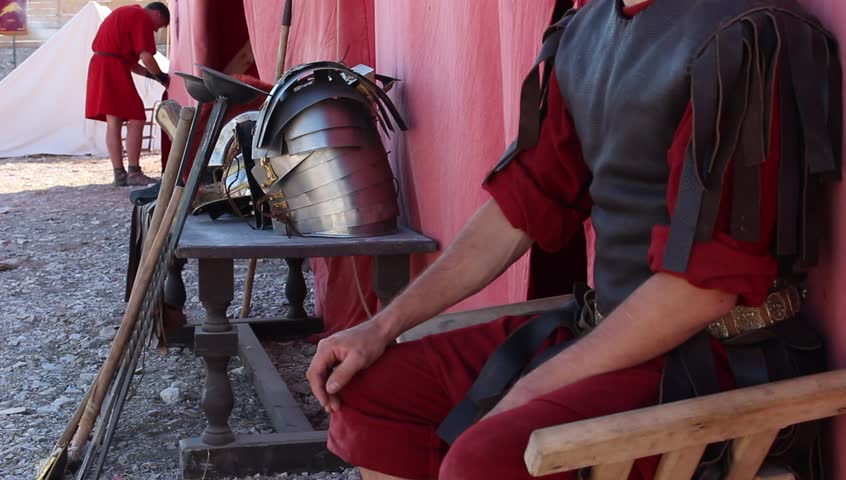 A Roman Legions Camp. Officers Stock Footage Video (100% Royalty-free ...