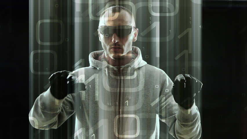 Computer Hacker Hacking Virtual Reality Stock Footage Video (100% ...