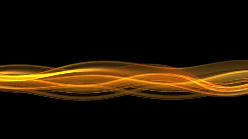 Abstract Shiny Golden Waves. Light Streaks. Seamless Loop. Water Waves ...