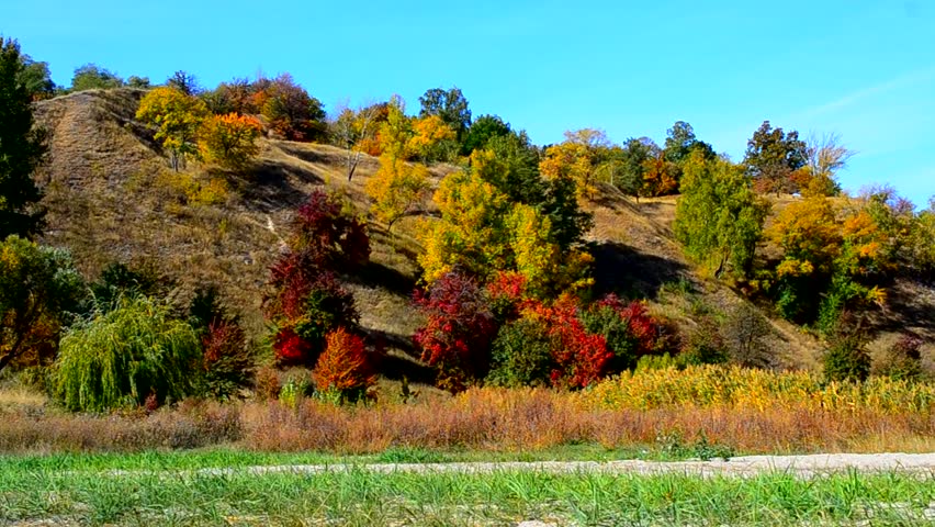 A Beautiful Autumn Scene In The Mountains Of Tennessee Stock Footage ...