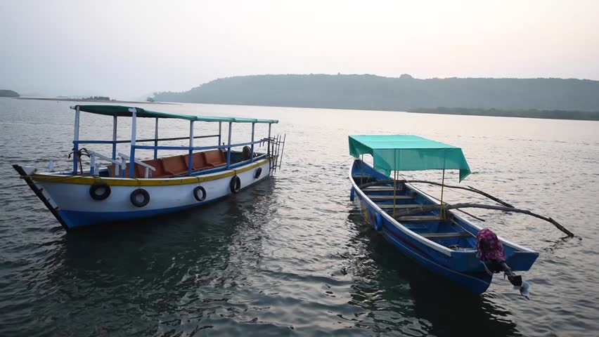MAHARASHTRA, INDIA November 11, 2015: Tourist Ferry Boats Parked In ...