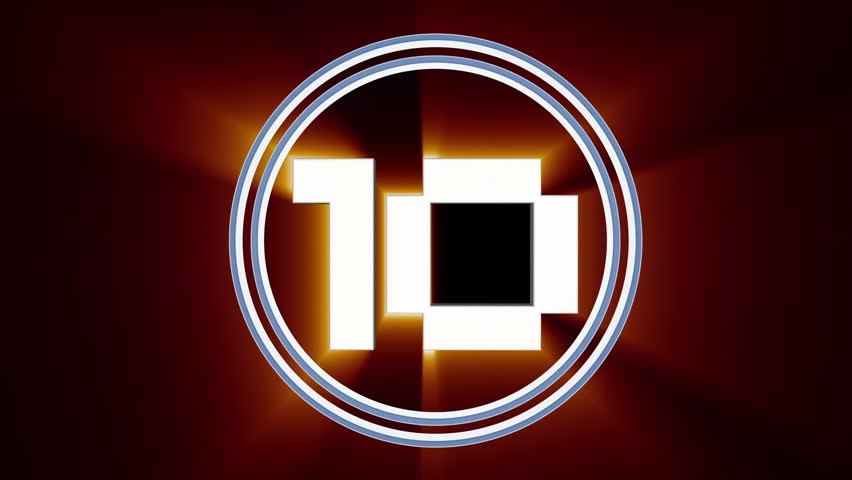 Pixel Countdown From 10 Against Black Videos de metraje en stock ...