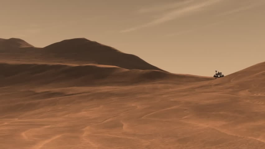 CIRCA 2010s - NASA Animation Of The Curiosity Rover Exploring The Mars ...