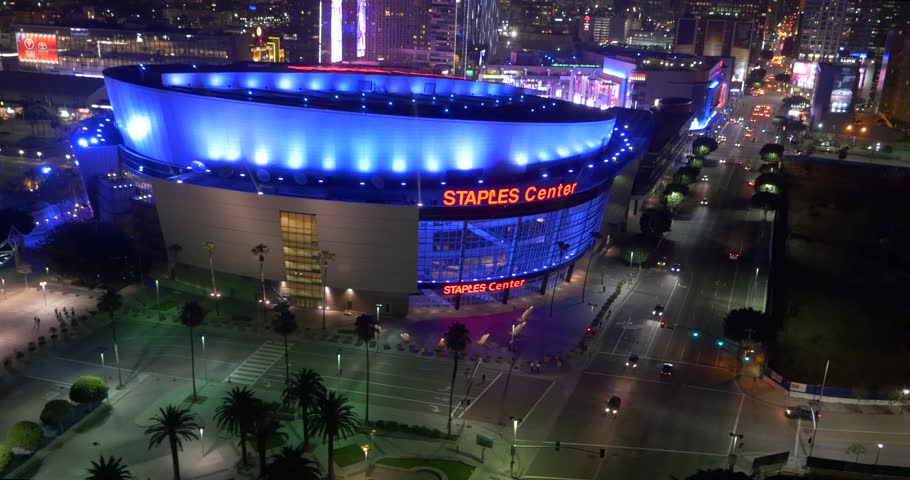 Aerial Shot of Staples Center Stock Footage Video (100% Royalty-free ...