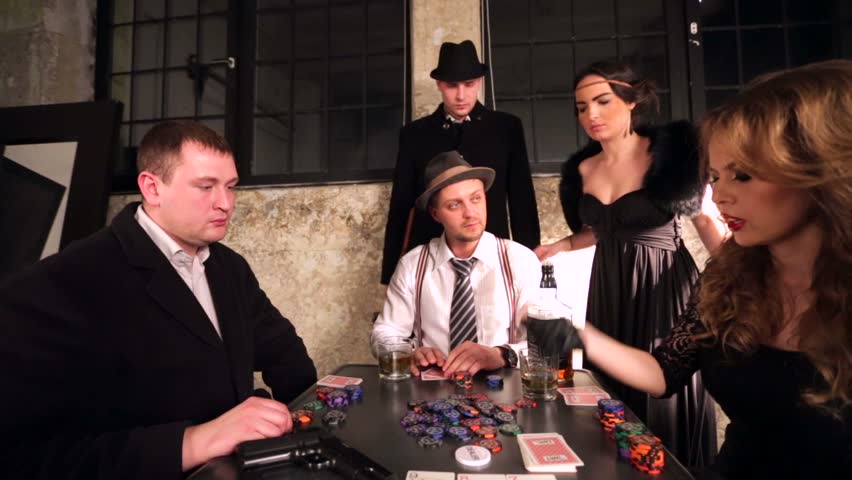 Gang Of Gangsters Playing Poker. Stock Footage Video 9496280 | Shutterstock