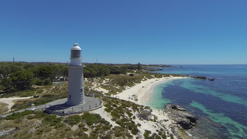 Rottnest Island Lighthouse Surrounded By Stock Footage Video (100% ...