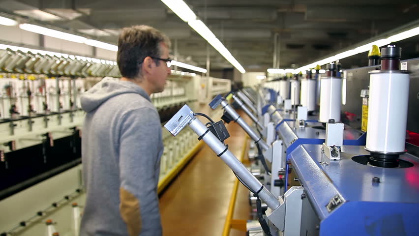 Textile Production Manager Working Inside Stock Footage Video (100% ...