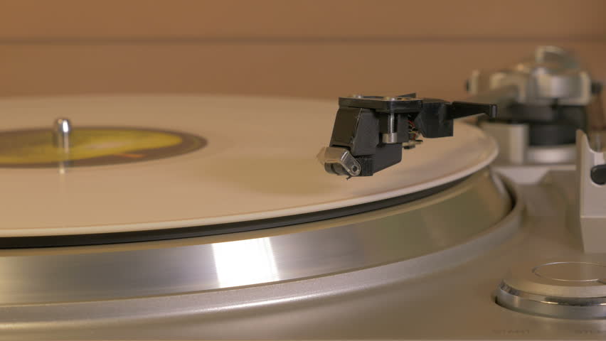 Stereo Turntable Vinyl Record Player Analog Retro Vintage Side View ...